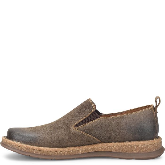 NIB Born Bryson Slip On Leather Loafer Shoes in Taupe Distressed | eBay