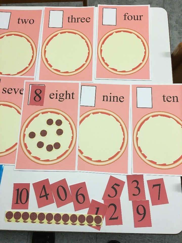 Pepperoni Pizza - Learning Center- Math Mats Counting 0 To 10 ...