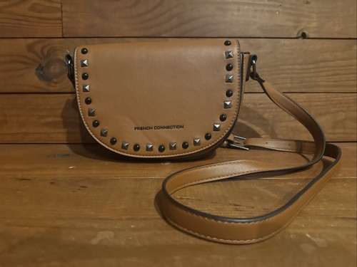New French Connection Small Brown Studded Shoulder Crossbody Purse Y2K ...
