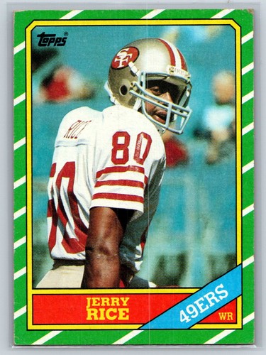 1986 Topps #161 Jerry Rice Rookie San Fransisco 49ers | eBay