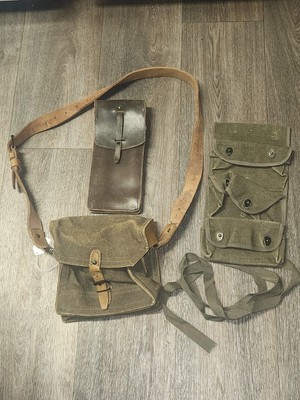 French Chaterault Munitions Bag, MAT-49 Pouch & Grenade Pouch INDOCHINE ...