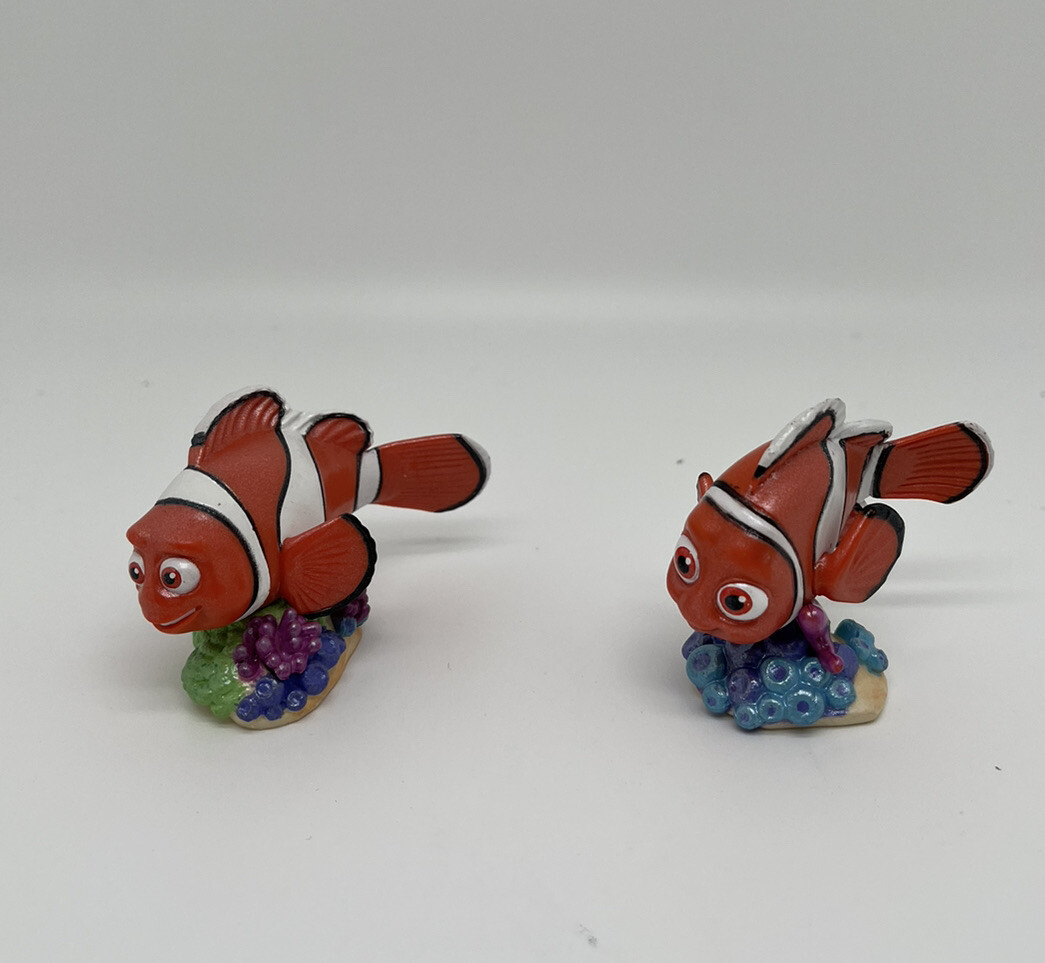 2" Disney Pixar Finding Nemo Clown Fish on Sea Anemone Figures / Cake ...