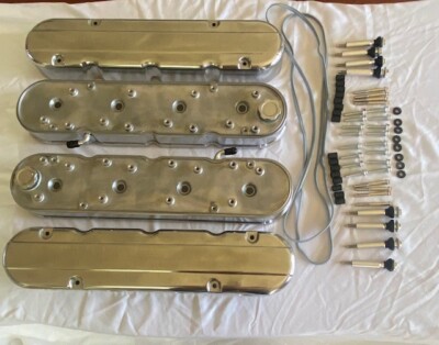 Smooth Top 2 PC Valve Covers Hidden Coil Mounts Fit GM LS 1 LS 2 LS 3 ...