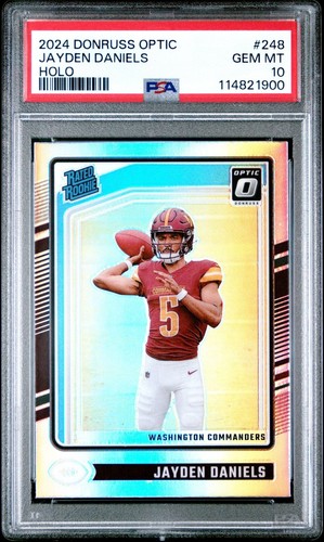 2024 PANINI DONRUSS OPTIC HOLO #248 JAYDEN DANIELS ROOKIE RC PSA 10 | eBay