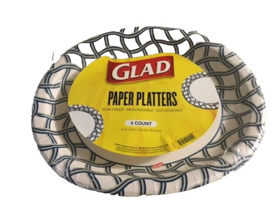 Glad Paper Platters--4 Count--12" x 10" | eBay