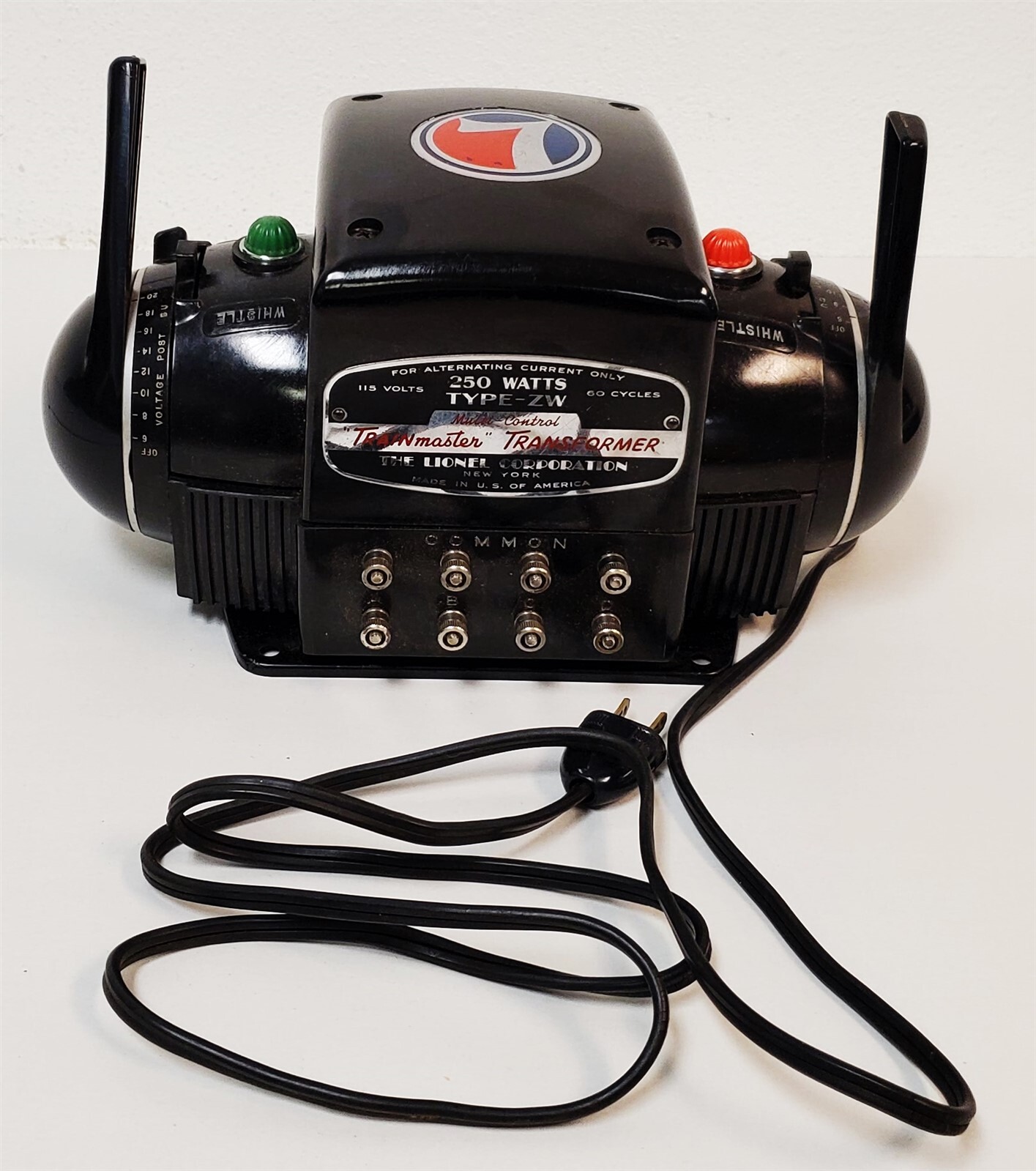D-875 VINTAGE LIONEL TRAINMASTER TYPE ZW 250 WATT TRANSFORMER MULTI ...
