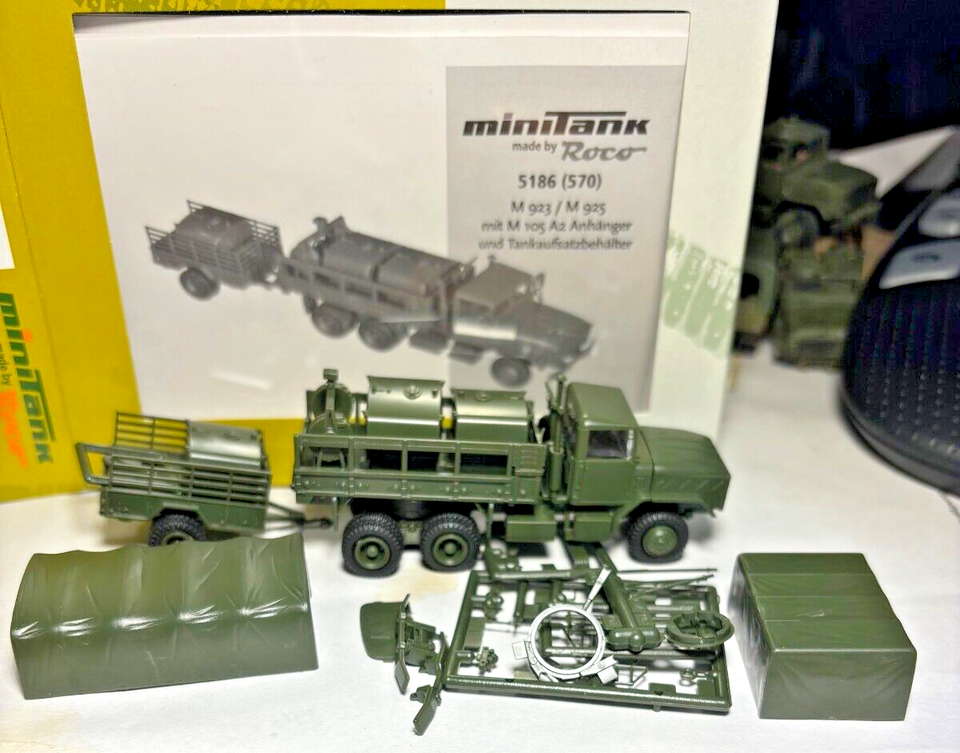 Roco Minitanks 5186 ( 570 ) fuel truck set 5 piece set assembled Lima35 ...
