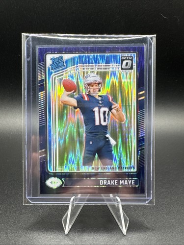 2024 Panini Donruss Optic Drake Maye Purple Shock Prizm Rated Rookie ...
