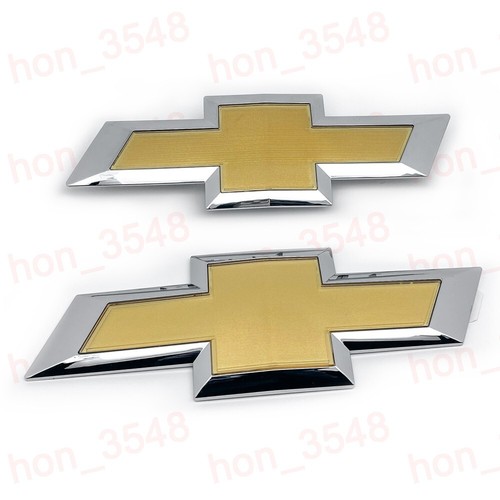 NEW Gold Front & Tailgate Bowtie Emblem For 2016 - 2018 Silverado 1500 ...