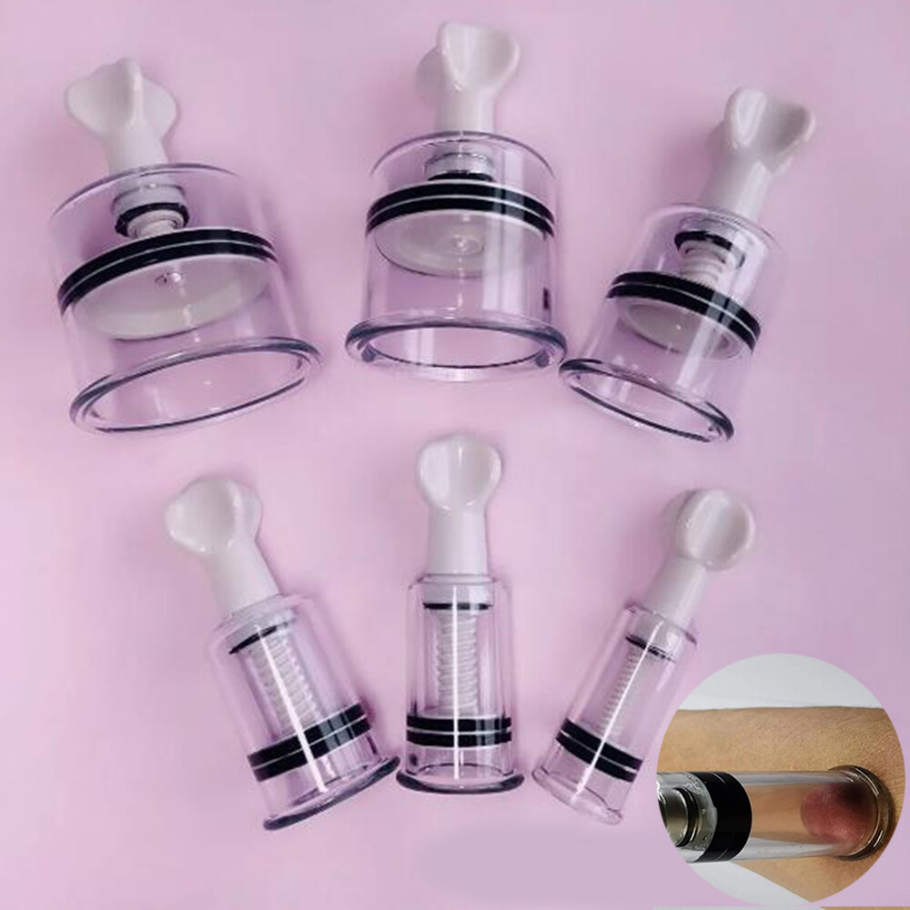 2PCS Nipple Sucker Cupping Clamps Breast Clit Twist Vacuum Suction Cup ...