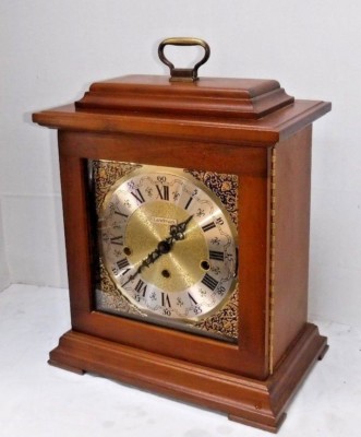HARRIS MALLOW LANDMARK U.S.A TRIPLE CHIME 8DAY BRACKET CLOCK WORKING ...