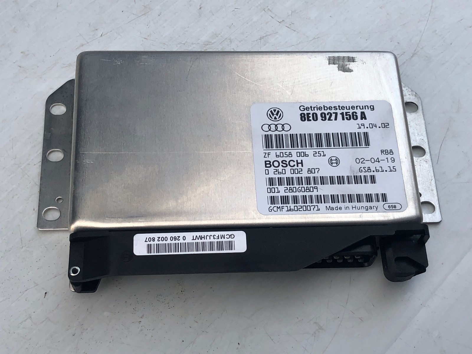 2002 - 2005 Audi A4 Transmission Control Module TCM TCU Unit 8E0 927 ...