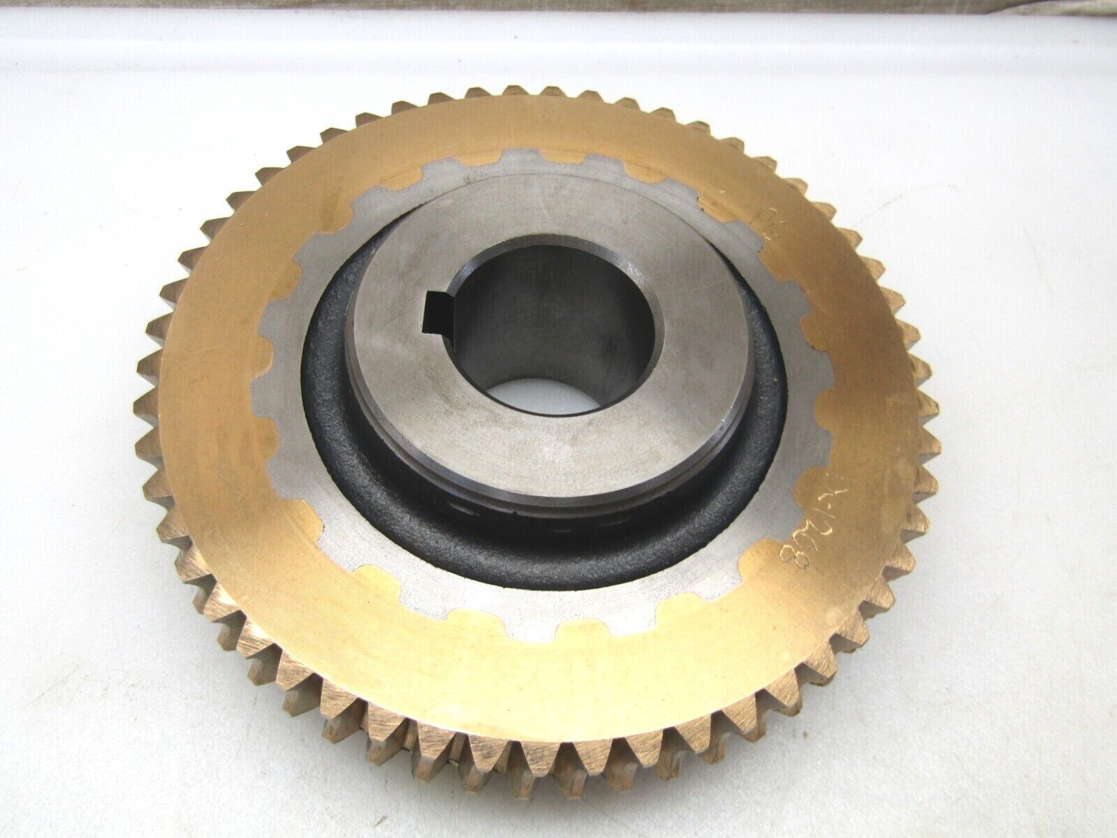 Brass Steel Worm Gear 1X-1208 S-696683 54 Teeth 1-1/2" Keyed Bore 155mm ...