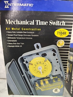 Intermatic T104R 208-277V 24 Hour Mechanical Time Switch - Gray ...