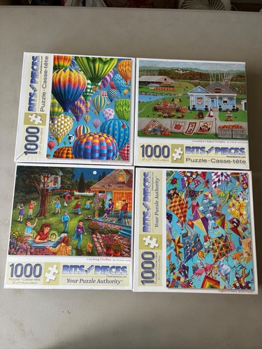 1000 Piece Jigsaw Puzzles - Lot Of 4 - Bits and Pieces brand, balloon ...