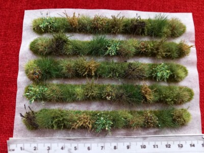 Model Diorama Strips - Grass tufts self adhesive | eBay UK