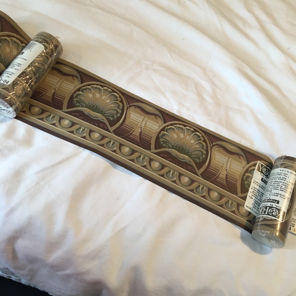 YORK 10 rolls of NEW pre-pasted 4-inch wallpaper border CS 9655-B R-04 ...