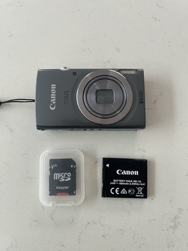 Grey Canon IXUS 165 Digital Camera, 32GB SD Card, Case + Battery (No ...