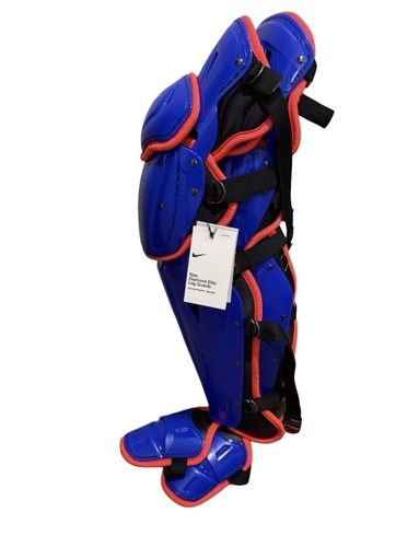 New Nike Diamond Elite Catchers Leg Guards Baseball Blue 17" | eBay