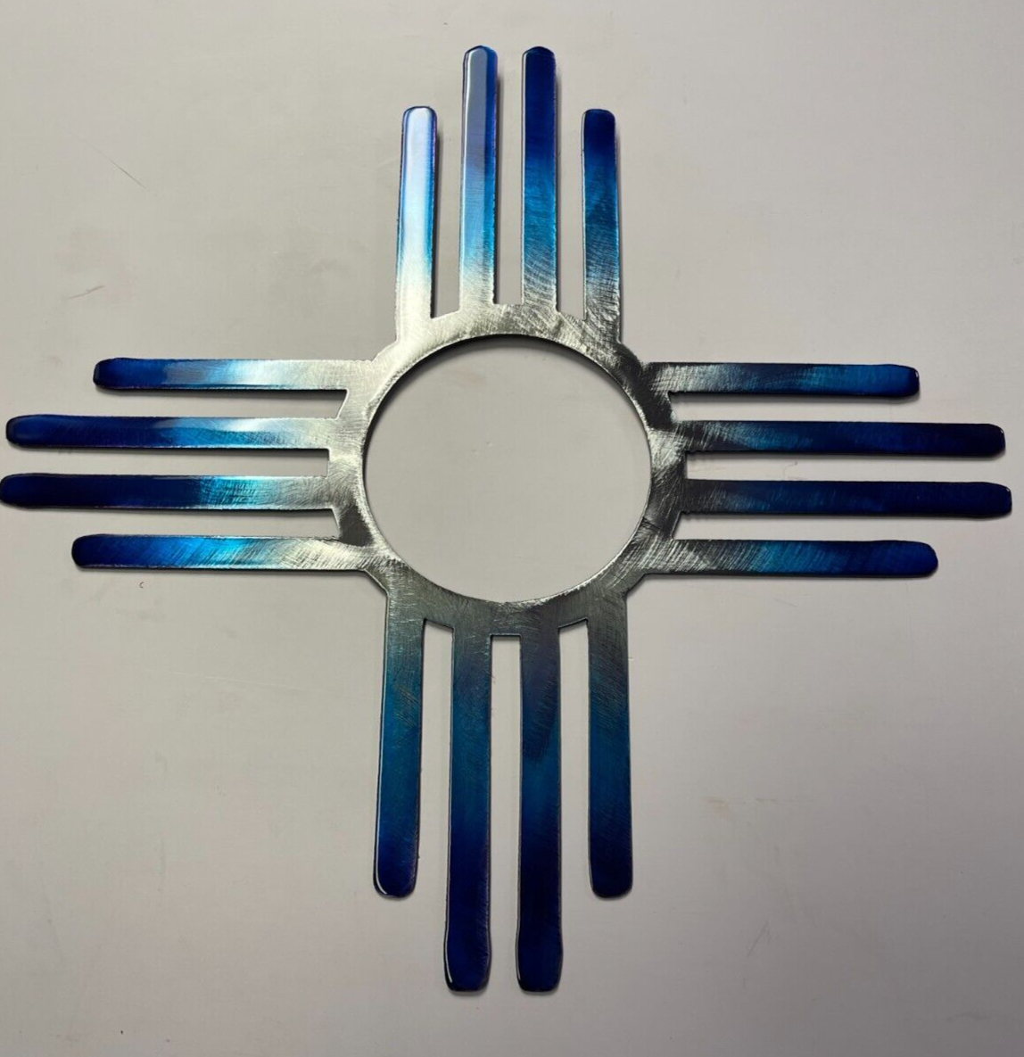 Southwestern Zia - Metal Wall Art - Blue Tinged 44" | eBay