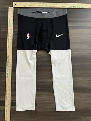 Nike Pro NBA Compression Pants Length Black/White (AT9764-011) Size XL ...
