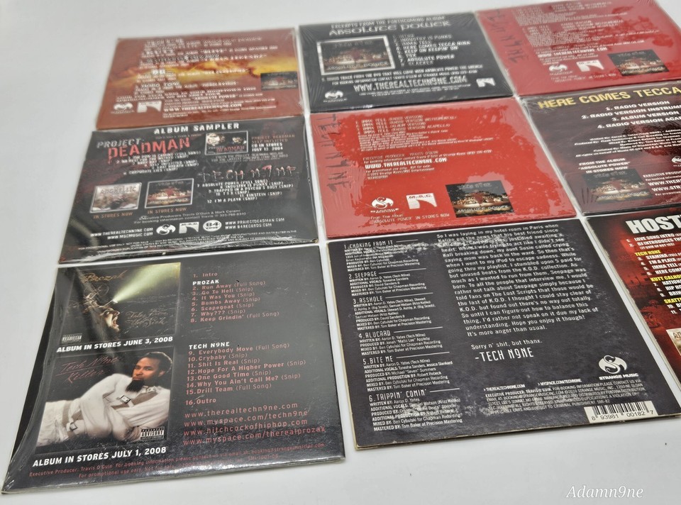 Tech N9ne CD Lot (9) Absolute Power Promo Sampler Single Strange Music ...