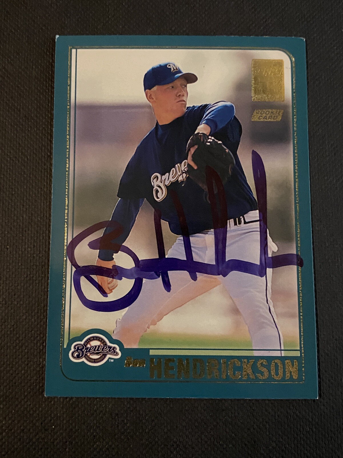 Ben Hendrickson Signed 2001 Topps Traded Card Auto Brewers Autograph ...