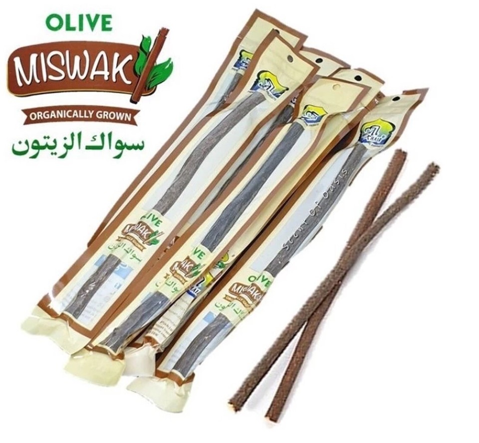5pcs Olive Miswak Tooth Sticks–100% Natural Herbal Toothbrush Organic ...