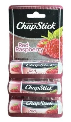 3pc Chapstick RED RASPBERRY Scented Lip Balm Moisturizing + Lasting ...