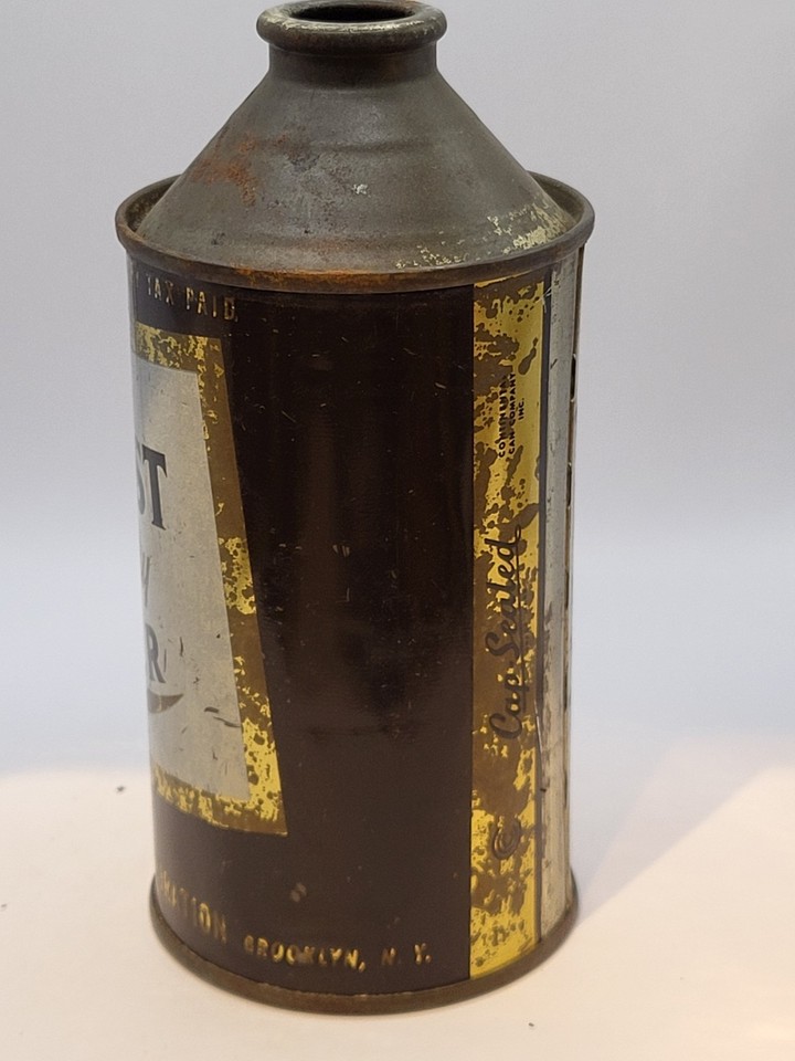 DORQUEST QUALITY BEER CONE TOP BEER CAN 1950S CHAS. SCHAEFER BROOKLYN ...