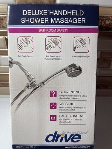 DRIVE Deluxe Handheld Shower Massager Head Spray Massager Full Body ...