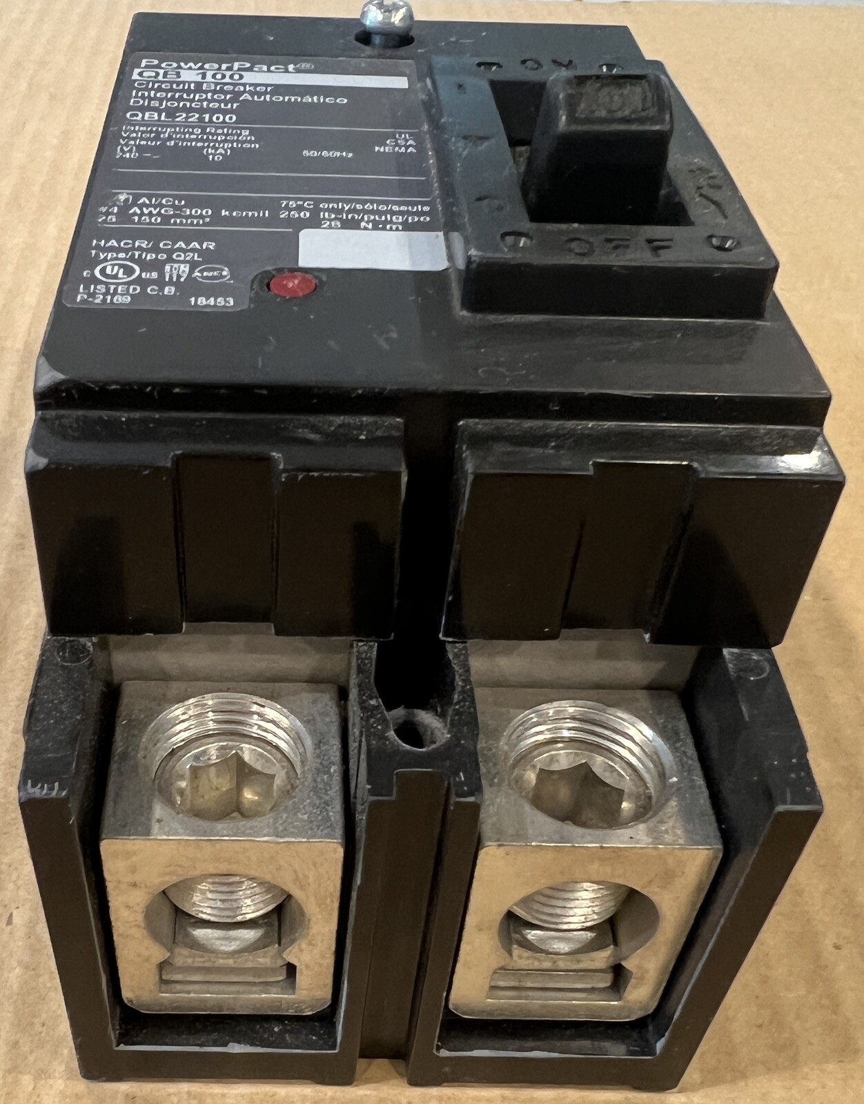 Square D PowerPact QB100 Circuit Breaker QBL22100 | eBay