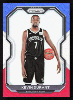 2020-21 Panini Prizm Kevin Durant Red White Blue RWB #81 Brooklyn Nets ...