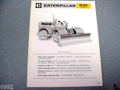Caterpillar 835 Compactor Brochure 1970 | eBay