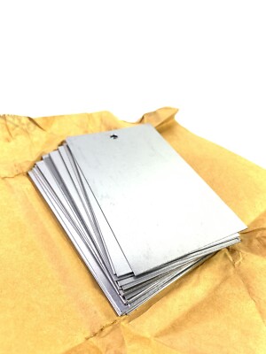 QTY-24 Q-Panel 4130 Annealed Steel Paint Test Tags 3 X 5 X .025 Inch SQ ...