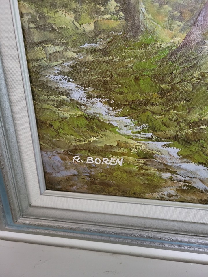 Vintage R. Boren Oil On Canvas Large 48"x36" Framed Rare | eBay