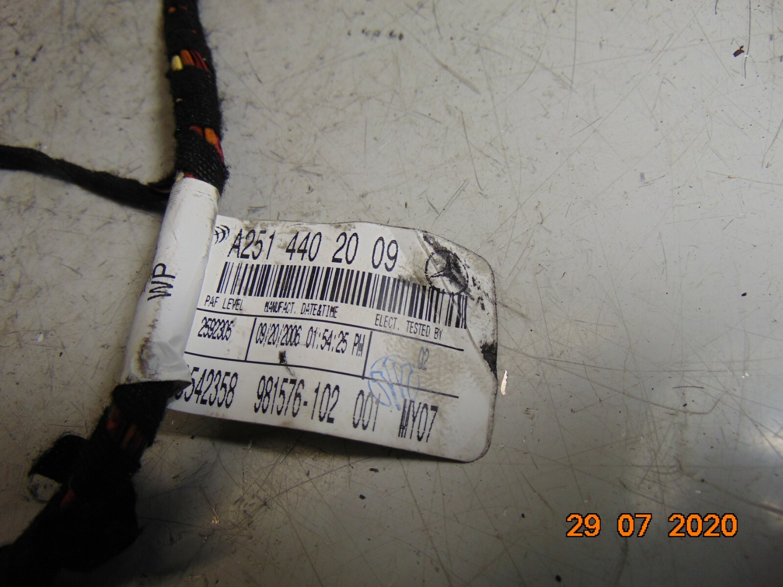 Mercedes GL X164 front left door wiring harness loom A2514402009 used ...