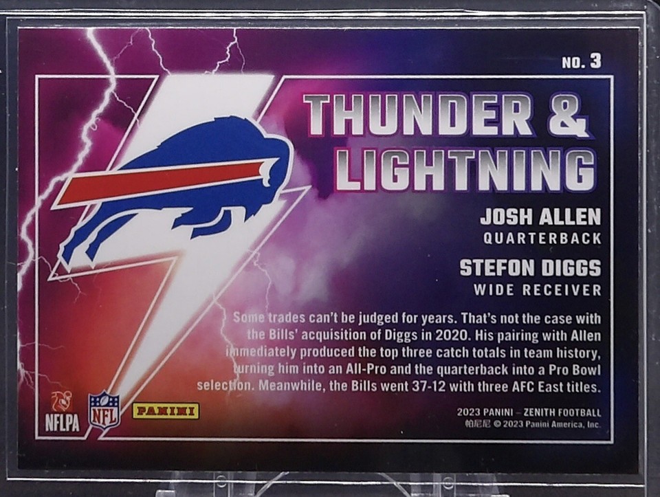 2023 Zenith Thunder & Lightning 3 Josh Allen Stefon Diggs | eBay