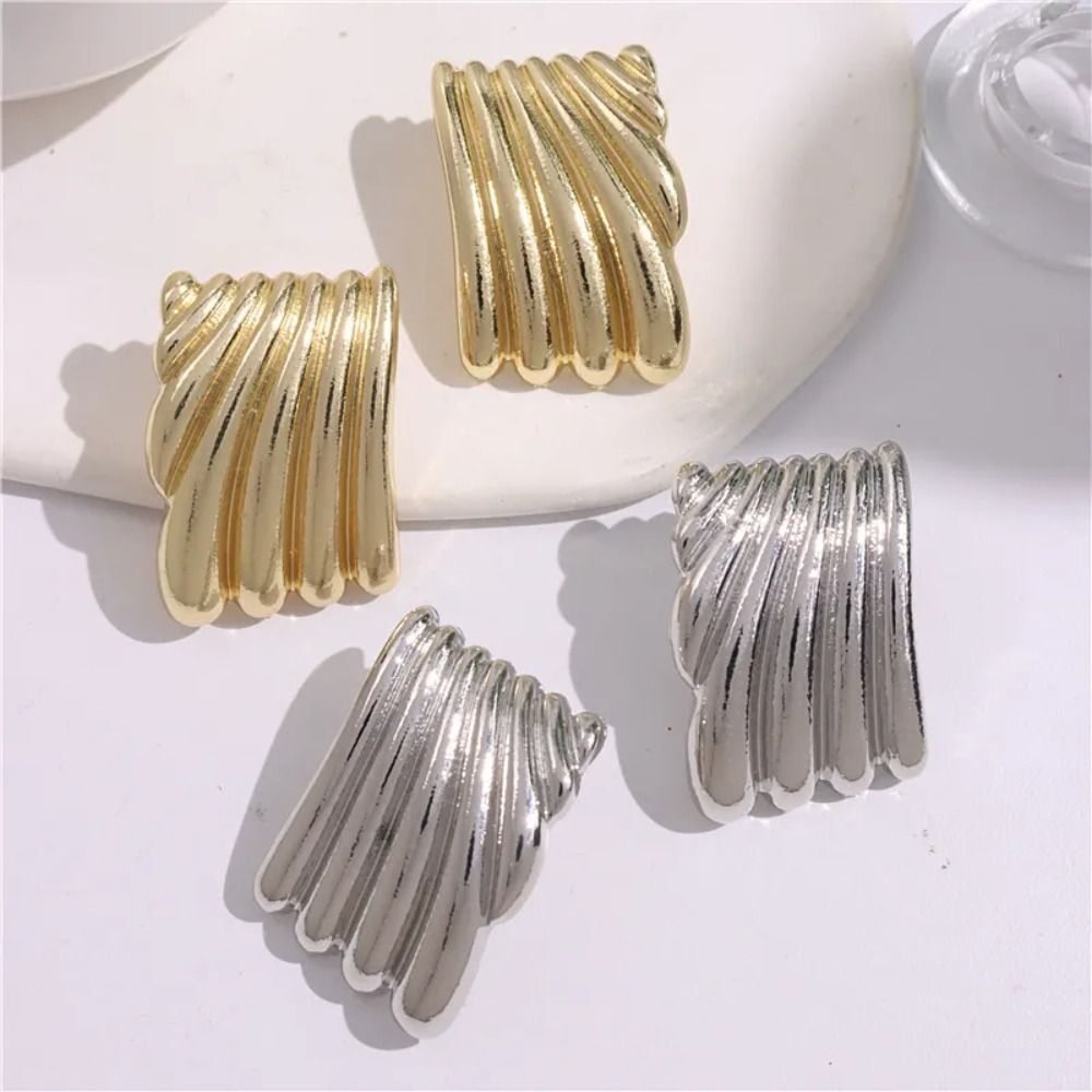 Striped Wave Stud Earrings Square Drop Earrings Ear Accessories Women Girls | eBay