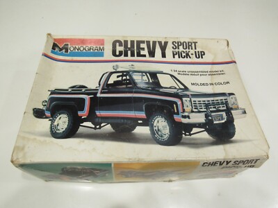 Monogram Chevy Sport Pick-Up Truck model Car Kit 1/24 Built early ...
