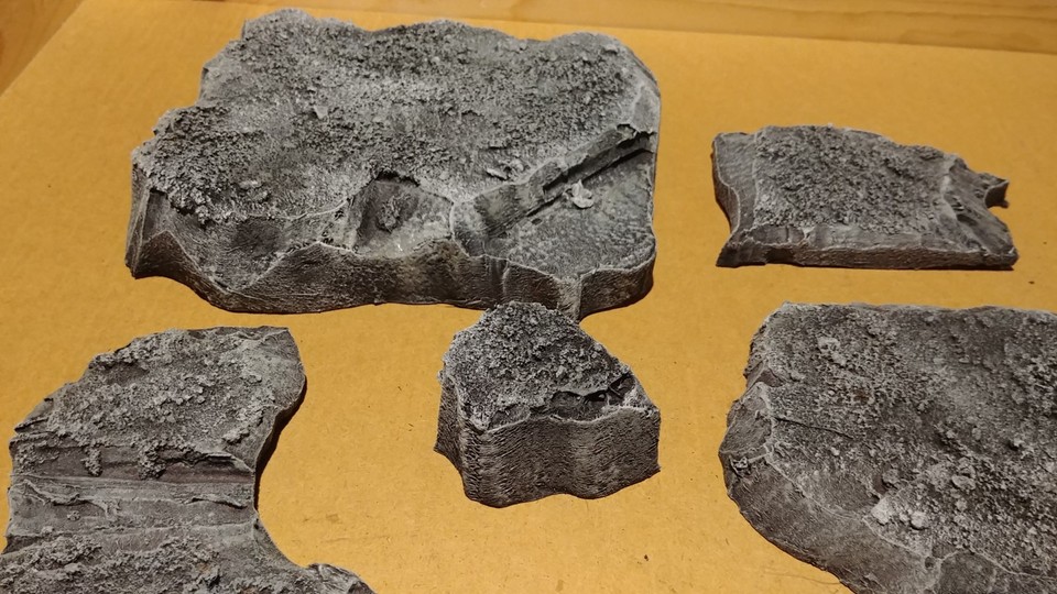 Wargaming Terrain - Medium Box Set of Hills Stone Finish | eBay