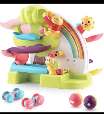 Toddlers Ball Drop Toy 2 in 1 Developmental Car Ramp Race Track and ...