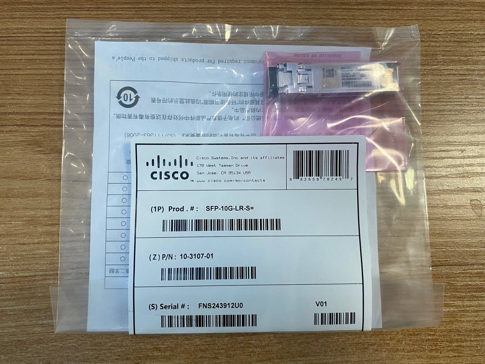 Green label hologram Cisco SFP-10G-LR-S SFP Transceiver Module | eBay