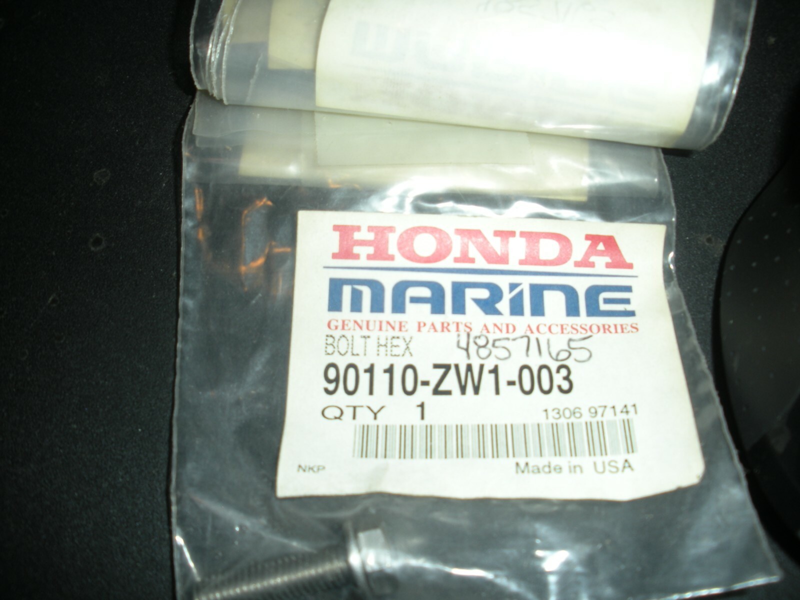 NEW Honda Marine 90110-ZW1-003 Hex Bolt O.E.M. N.O.S. QTY of 7 | eBay