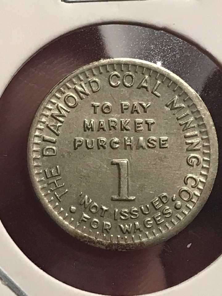 Coal Scrip Token One Cent - The Diamond Coal Mining Company ...