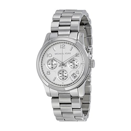 Michael Kors Runway Chrono Silver Dial SS Quartz Ladies Watch MK5076 ...