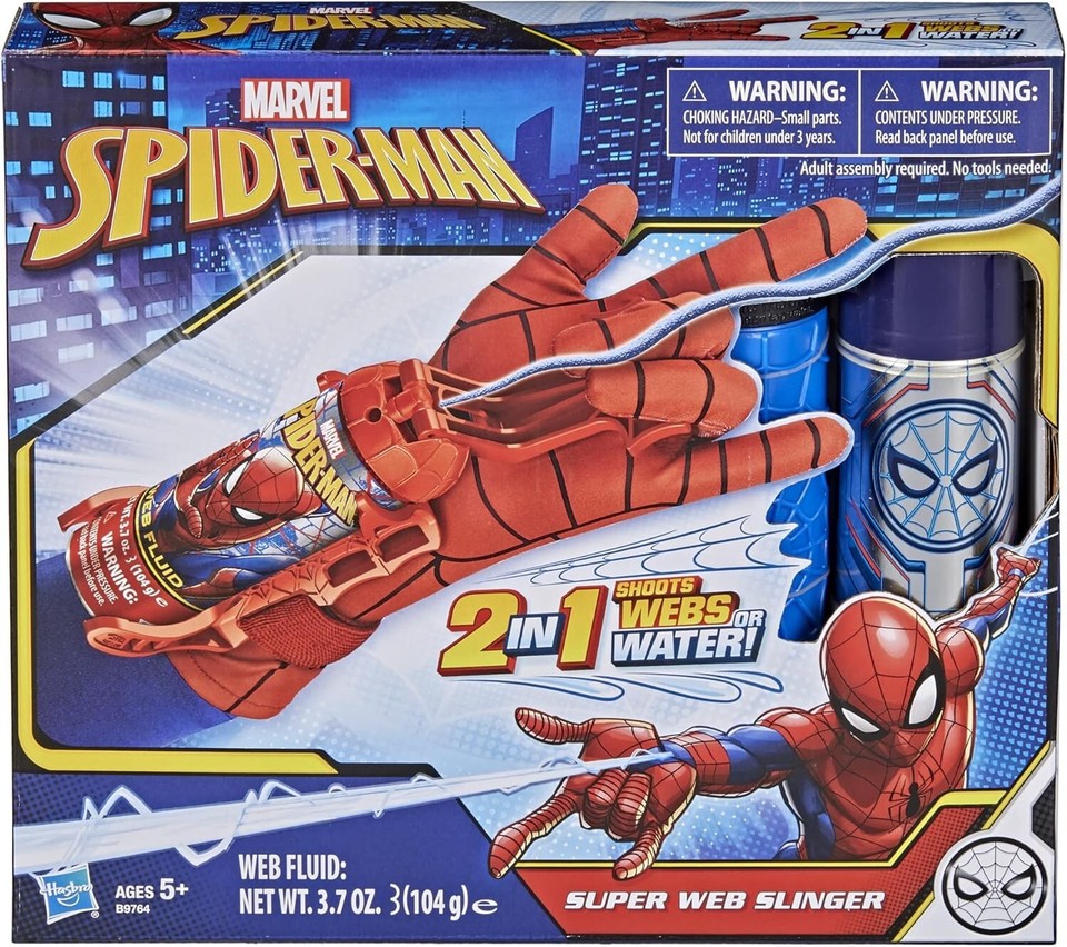 Spider Man Super Web Slinger Web Shooter Glove Water Refillable Marvel ...
