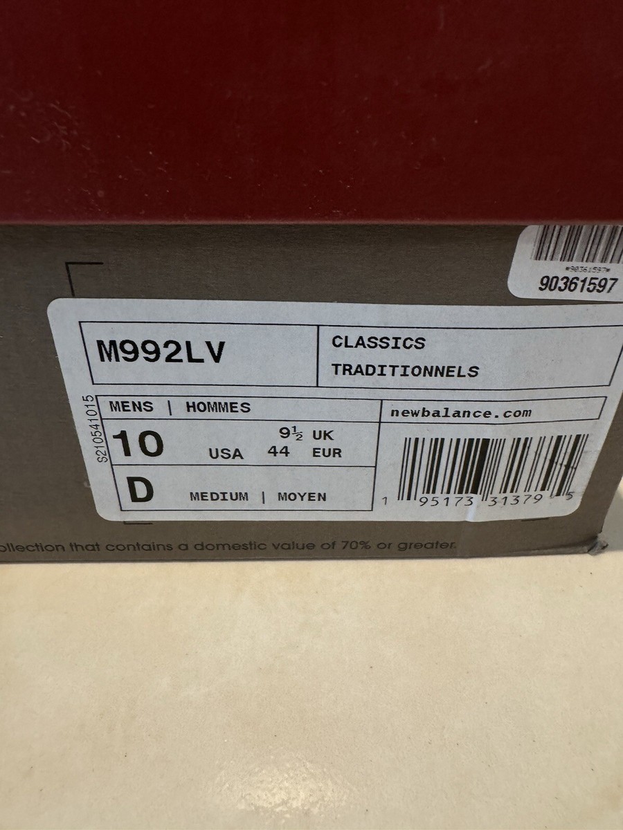 New Balance 992 x Levi's Grey Denim Men's Size 10 Brand New New Balance 992 x Levi's Grey Denim Men's Size 10 Brand New