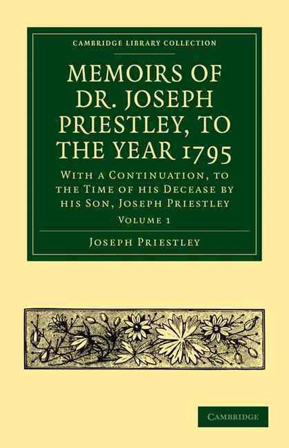 Memoirs of Dr. Joseph Priestley by Joseph Priestley (English) Paperback ...