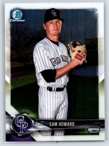 2018 Bowman Chrome Prospects #BCP109 Sam Howard Colorado Rockies ...